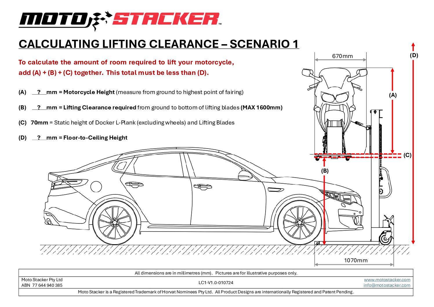 Standard Docker - Moto Stacker - Premium Motorcycle Storage Solutions